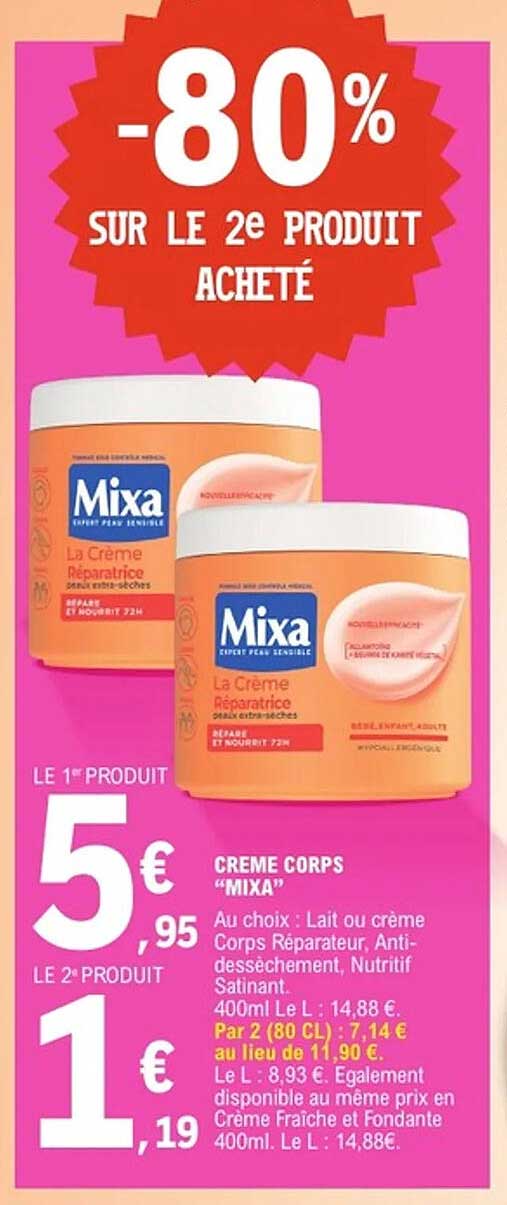 Promo -80% Sur Le 2E Produit Acheté chez E.Leclerc - 123Catalogue.fr