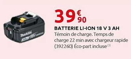 Promo Batterie Li-Ion 18 V 3 Ah chez Rural Master - 123Catalogue.fr