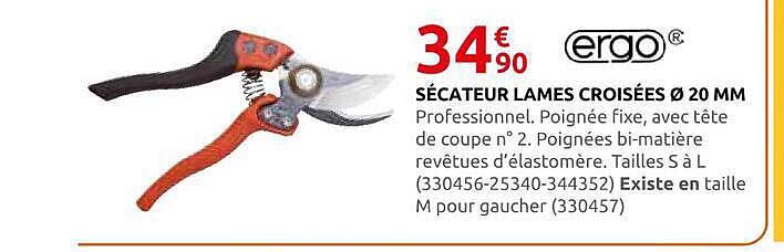 Promo Sécateur Lames Croisées Ø 20 Mm chez Rural Master - 123Catalogue.fr
