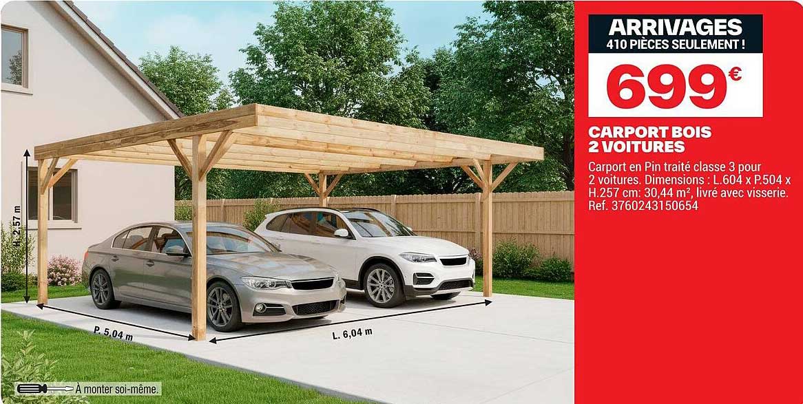 Carport 2 Voitures Brico Depot