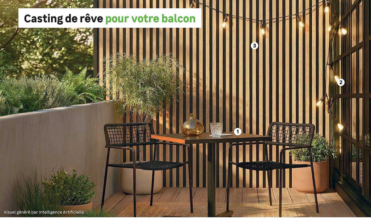 Promo Casting De Rêve Pour Votre Balcon chez Leroy Merlin - 123Catalogue.fr