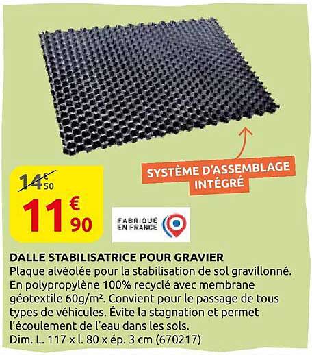 Promo Dalle Stabilisatrice Pour Gravier chez Rural Master - 123Catalogue.fr