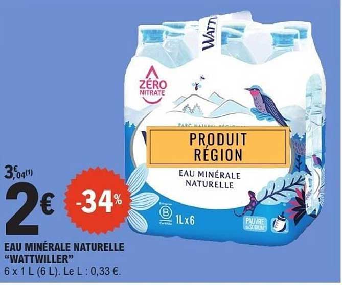 Promo Eau Minérale Naturelle “Wattwiller” chez E.Leclerc - 123Catalogue.fr