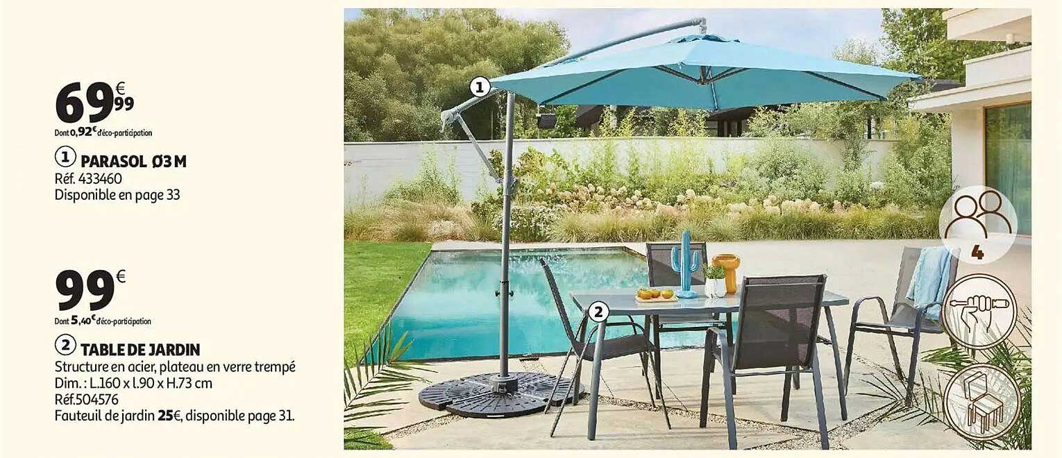 Promo Parasol Manoa chez La Foir'Fouille - 123Catalogue.fr