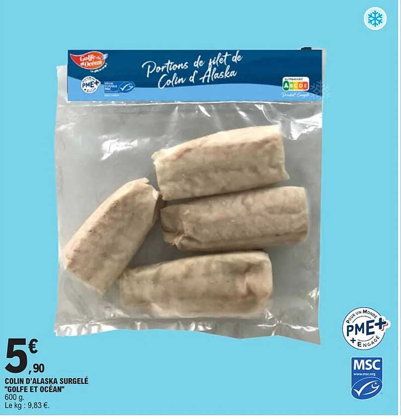 Promo Portions De Filet De Colin D'alaska chez E.Leclerc - 123Catalogue.fr