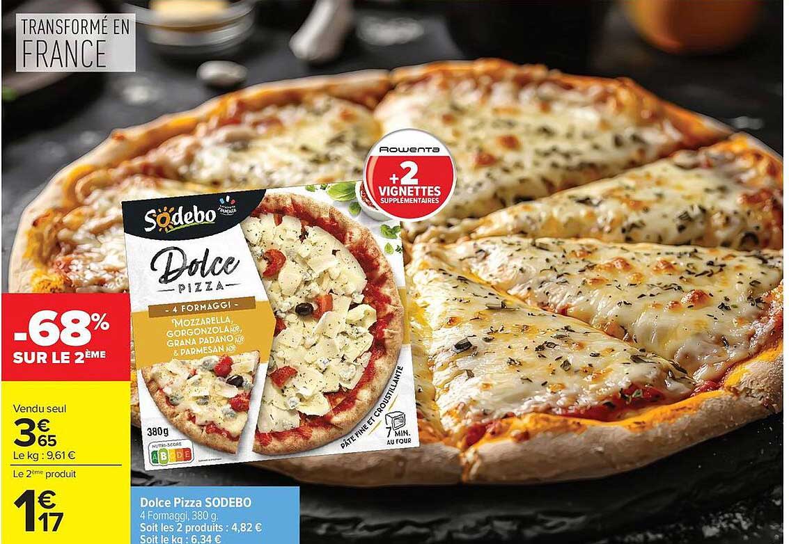 Promo Dolce Pizza Sodebo chez Carrefour - 123Catalogue.fr