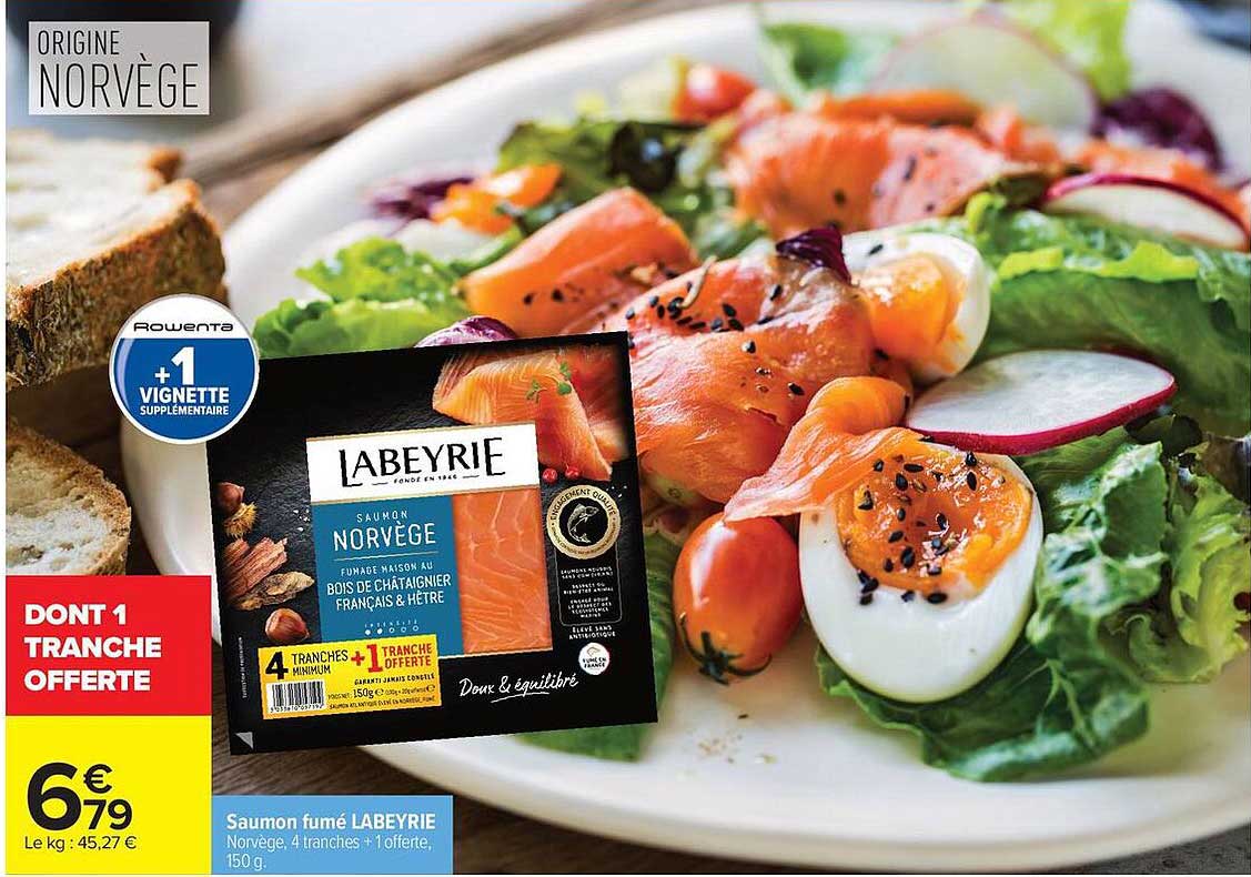 Promo Saumon Fumé Labeyrie chez Carrefour - 123Catalogue.fr