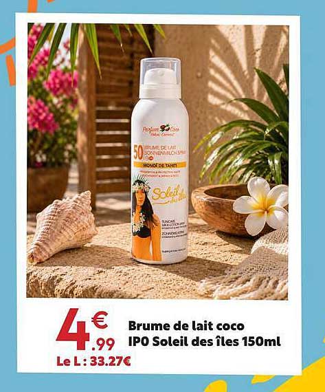 Promo Brume De Lait Coco Ipo Soleil Des Îles 150Ml chez Maxi Bazar ...