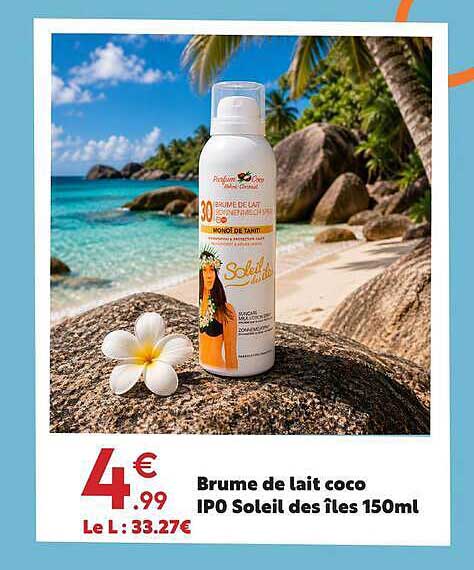 Promo Brume De Lait Coco Ipo Soleil Des Îles 150Ml chez Maxi Bazar ...