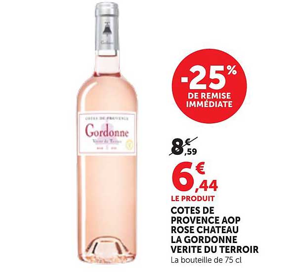 Promo Cotes De Provence Aop Rose Chateau La Gordonne Verite Du Terroir ...