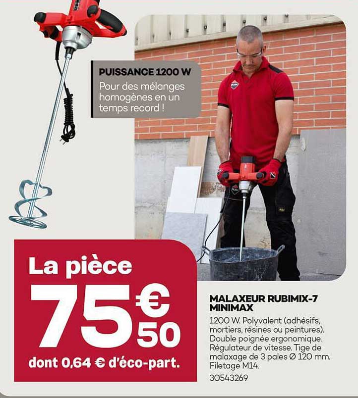 Promo Malaxeur Rubimix-7 Minimax chez Gedimat - 123Catalogue.fr