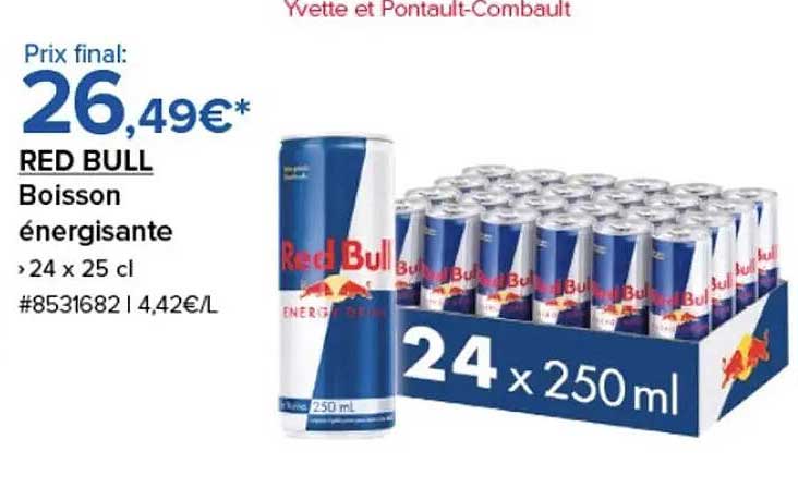 Promo Red Bull Boisson Énergisante >24 X 25 Cl chez Costco ...