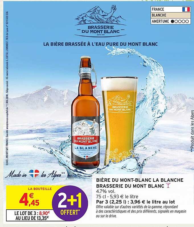 Brasserie Du Mont Blanc Prix
