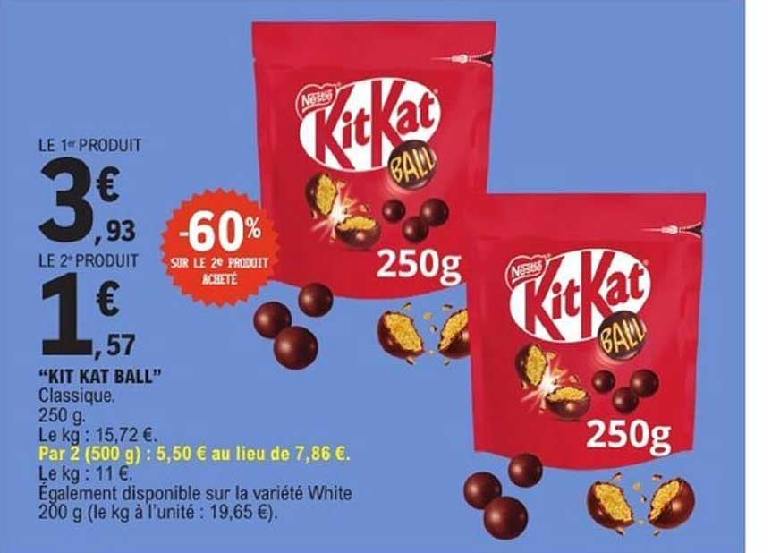 Promo Kit Kat Ball chez E.Leclerc - 123Catalogue.fr