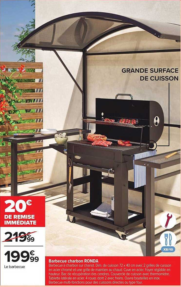 Promo Barbecue Charbon Ronda chez Carrefour - 123Catalogue.fr