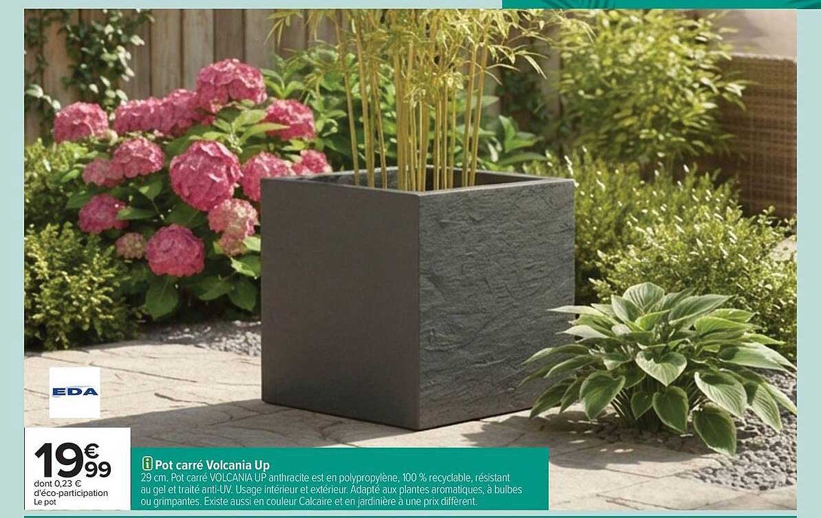 Promo Pot Carré Volcania Up chez Carrefour - 123Catalogue.fr