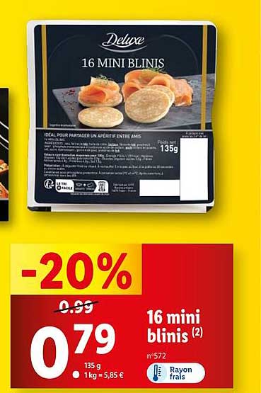 Promo 16 Mini Blinis chez Lidl - 123Catalogue.fr