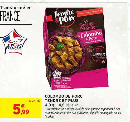 Promo Colombo De Porc Tendre Et Plus chez Intermarché - 123Catalogue.fr