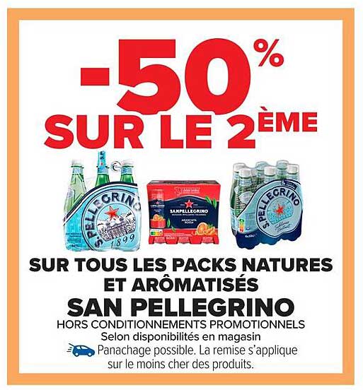 Promo -50% Sur Le 2Ème Sur Tous Les Packs Natures Et Aromatisés San ...