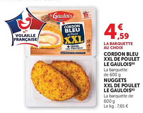 Promo Cordon Bleu Xxl De Poulet Le Gaulois chez Super U - 123Catalogue.fr
