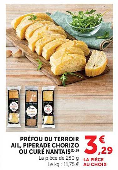Promo Préfoudil Terroir Ail, Piperade Chorizo Ou Curé Nantais (L)B ...