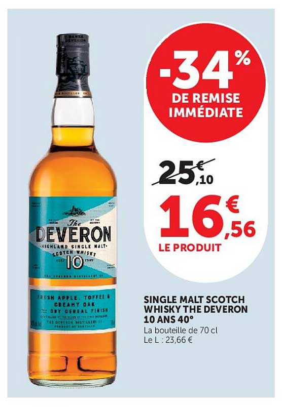 Promo Single Malt Scotch Whisky Cardhu 12 Ans 40° chez Hyper U ...