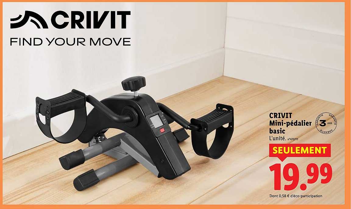 Promo Crivit Mini-Pédalier Basic chez Lidl - 123Catalogue.fr