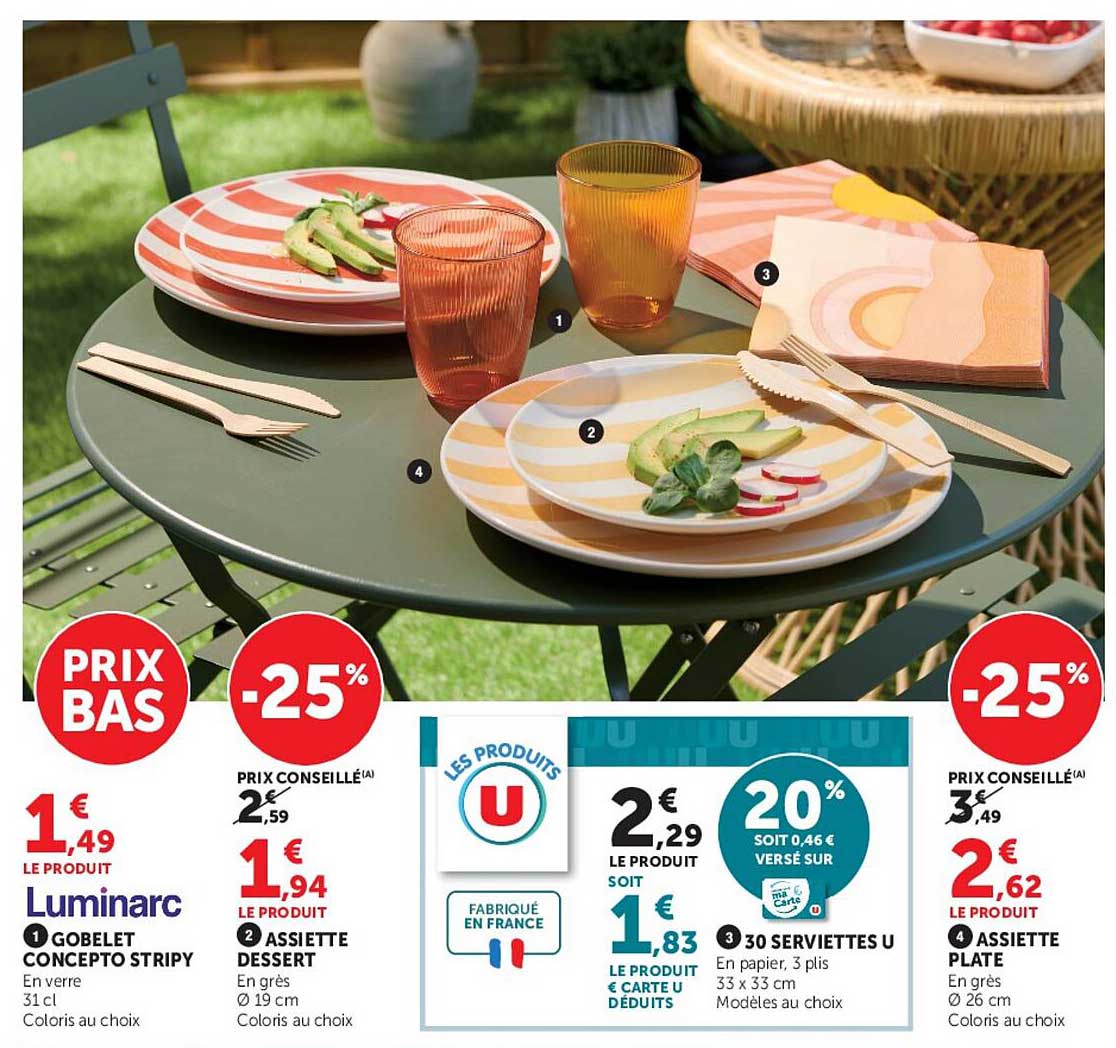Promo Gobelet Concepto Stripy chez Super U - 123Catalogue.fr