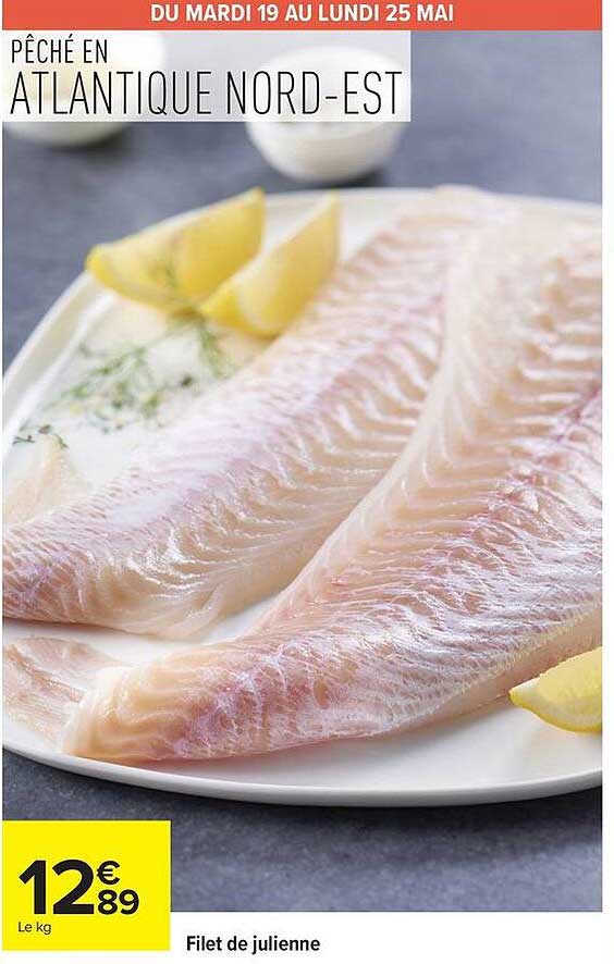 Promo Filet De Julienne(1) Pêché En Atlantique chez E.Leclerc ...