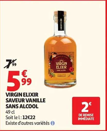 Promo Virgin Elixir Will Sans Alcool 49 Cl chez Auchan - 123Catalogue.fr