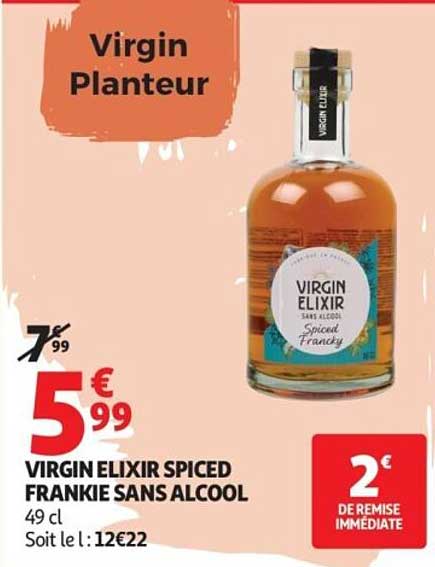 Promo Virgin Elixir Will Sans Alcool 49 Cl chez Auchan - 123Catalogue.fr