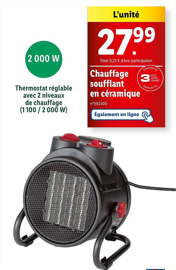 Chauffage Ceramique Lidl