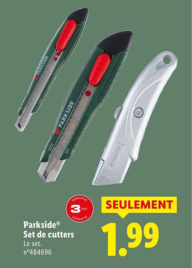 Promo Parkside® Set De Cutters chez Lidl - 123Catalogue.fr