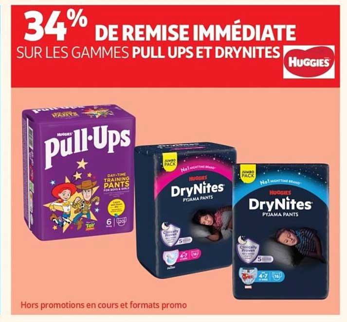 Promo 34% De Remise Immédiate Sur Les Gammes Pull Ups Et Drynites chez ...
