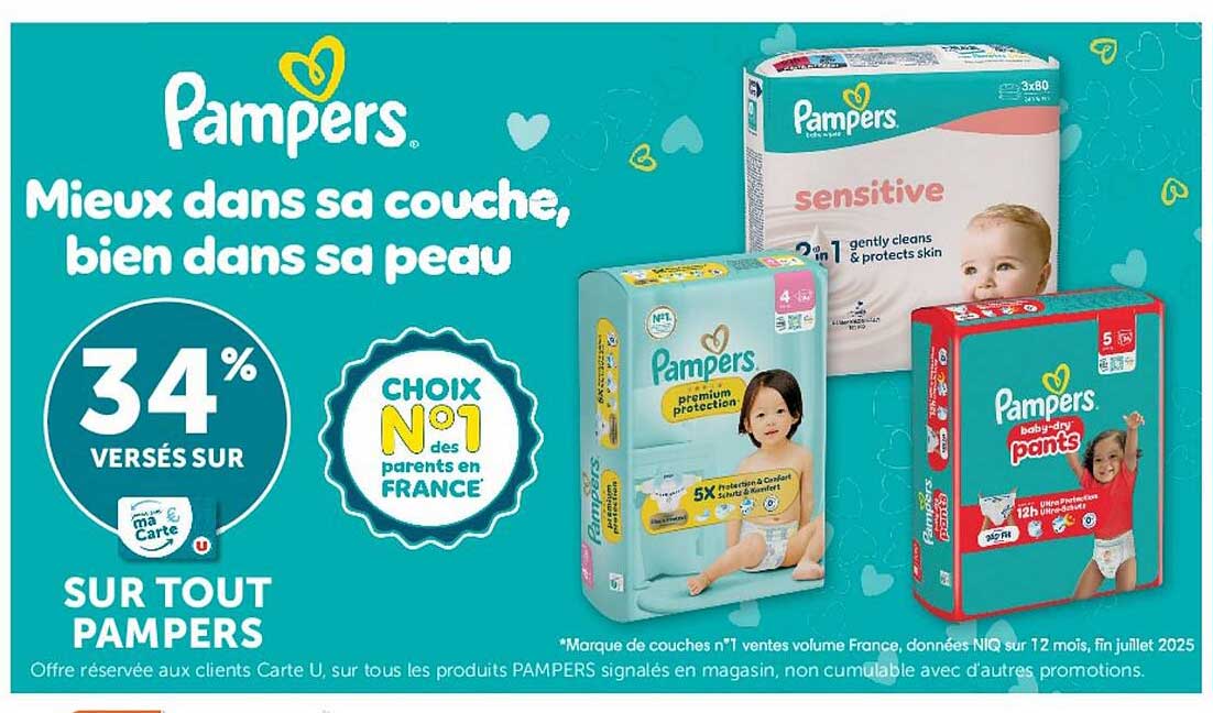Promotions Pampers – Jusqu'à 70 % de réduction maintenant