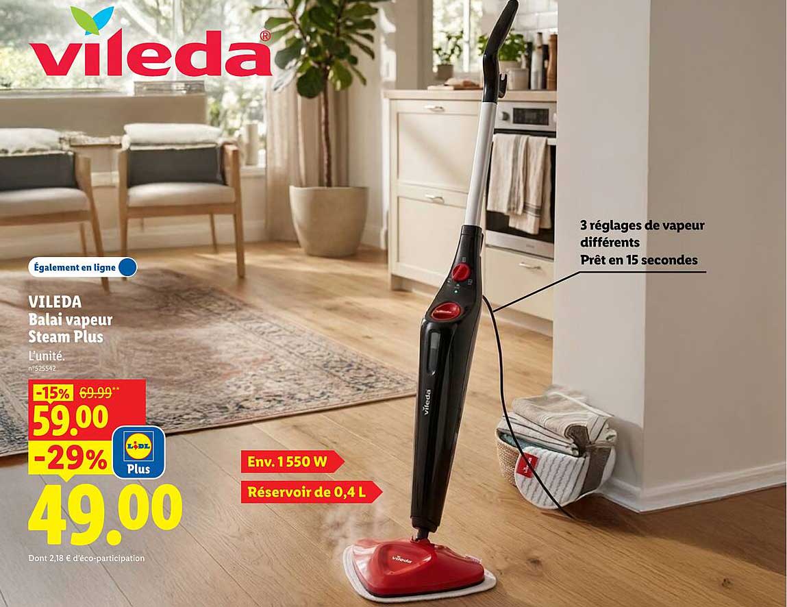 Balai Vapeur Vileda Lidl 2023null