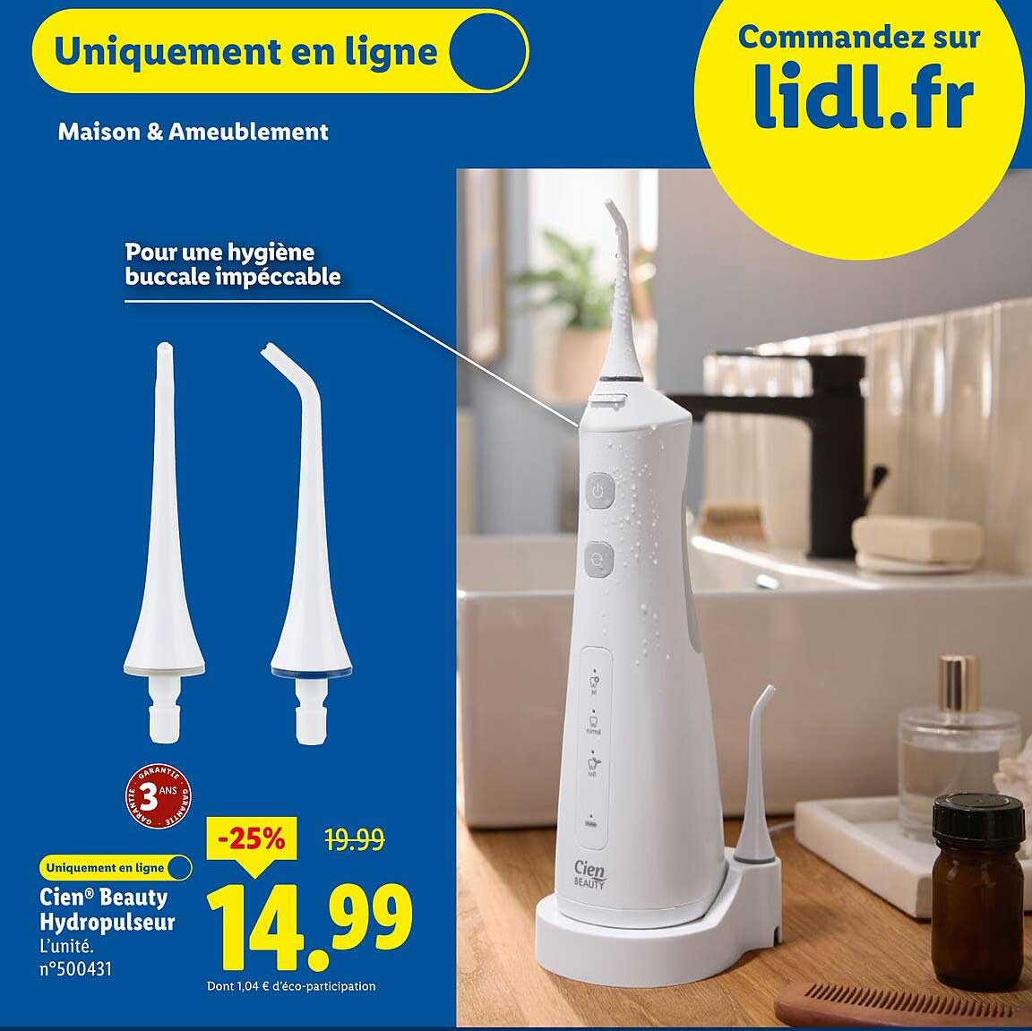 Promo Cien® Beauty Hydropulseur chez Lidl - 123Catalogue.fr
