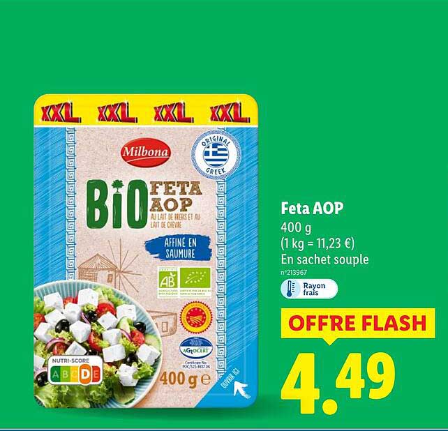 Promo Feta Aop chez Lidl - 123Catalogue.fr