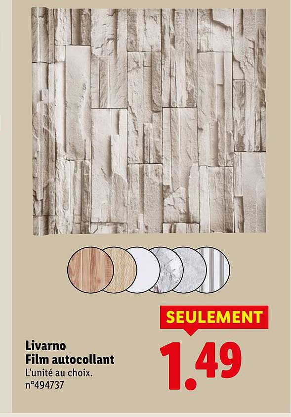 Promo Livarno Film Autocolant chez Lidl - 123Catalogue.fr