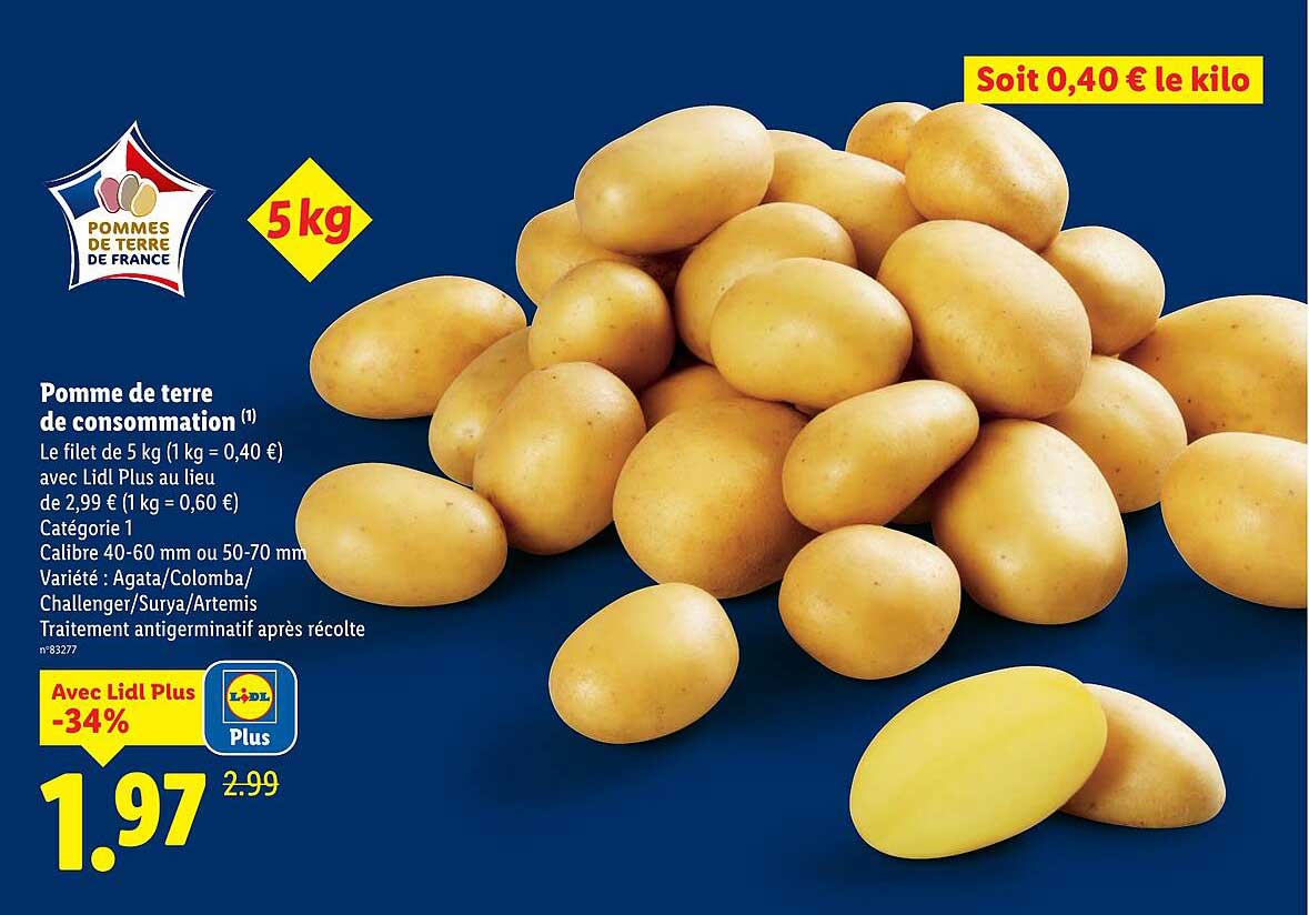 Pomme De Terre 10 Kg Lidlnull