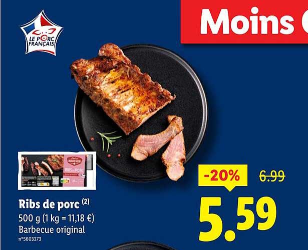 Promo Ribs De Porc chez Lidl - 123Catalogue.fr