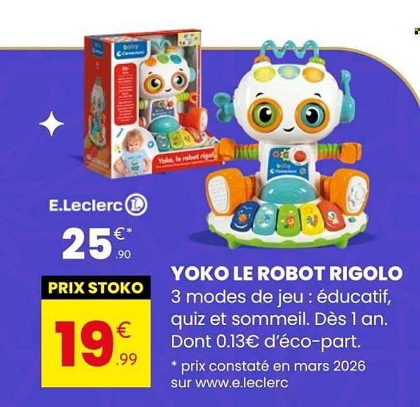 Promo Yoko Le Robot Rigolo chez Stokomani - 123Catalogue.fr