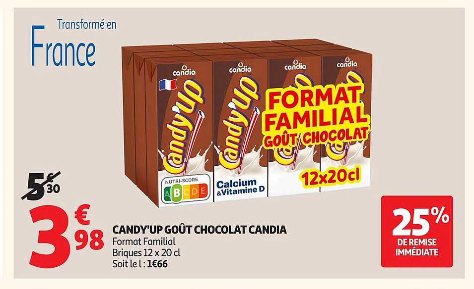 Promo Candy'up Goût Chocolat Candia chez Auchan Supermarché ...
