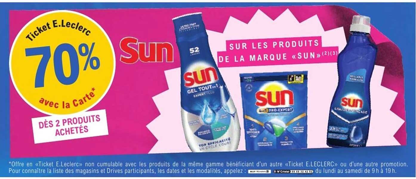 Promo Ticket E.leclerc 70% Avec La Carte* Dès 2 Produits Achetés Sur ...