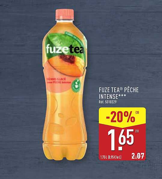 Promo Fuze Tea® Pêche Intense*** chez ALDI - 123Catalogue.fr