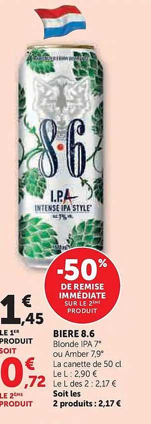 Promo Biere 8.6 chez Hyper U - 123Catalogue.fr