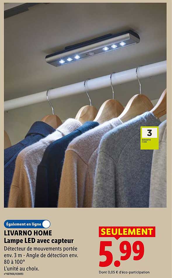Promo Livarno Home Lampe Led Avec Capteur chez Lidl - 123Catalogue.fr