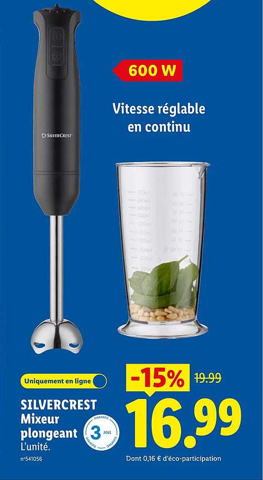 Promo Silvercrest Mixeur Plongeant chez Lidl - 123Catalogue.fr