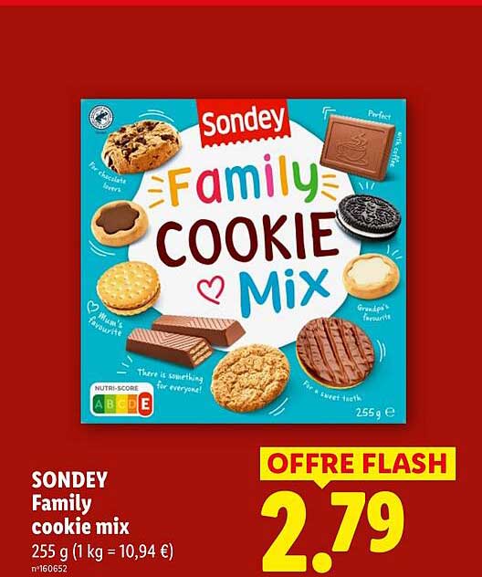 Promo Sondey Family Cookie Mix chez Lidl - 123Catalogue.fr