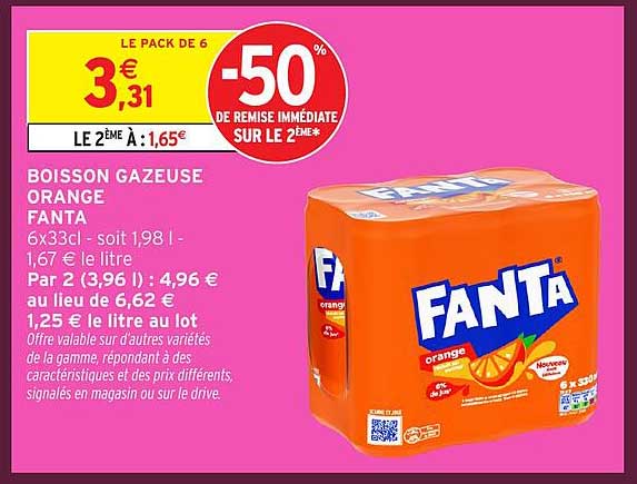 Promo Boisson Gazeuse Orange Fanta chez Intermarché Hyper - 123Catalogue.fr